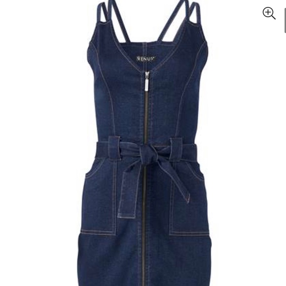 VENUS | Dresses | Denim Dress With Zipper | Poshmark